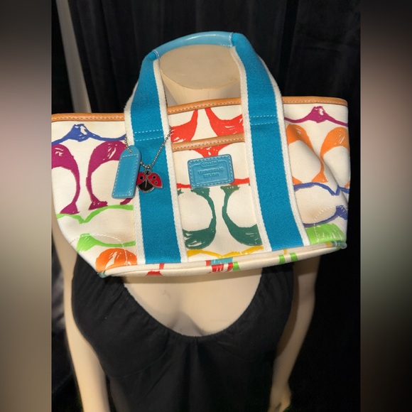 Coach | Bags | Coach Multicolor Graphic Tote | Poshmark